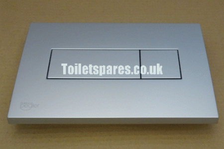 Francis Pegler/Prozone Kubix Plate Matt Chrome - toiletspares.co.uk