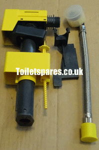 Viega 8cm inlet valve, clip and hose - toiletspares.co.uk