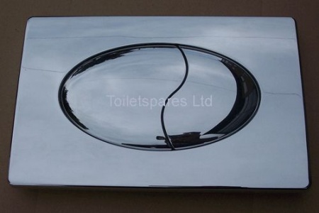 Ceramica Plate Two (Oval) Chrome - toiletspares.co.uk