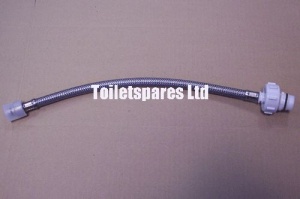 Geberit Female 400mm Hose with Adapter - toiletspares.co.uk