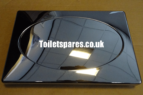 Classic stop/start plate chrome - toiletspares.co.uk