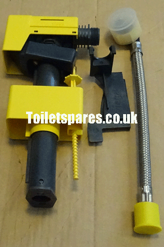 Viega 8cm inlet valve, clip and hose - toiletspares.co.uk