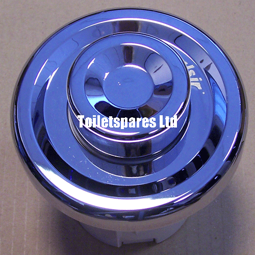 Chrome Raised Palm Push button (802335) - toiletspares.co.uk